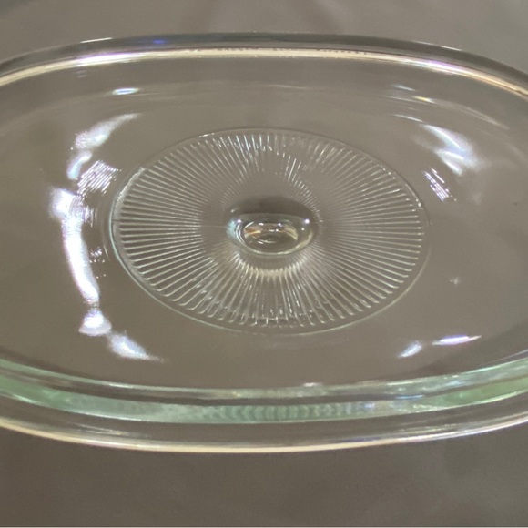 Pyrex | Kitchen | Vintage Pyrex F2c Oval Lid Clear Glass Starburst ...